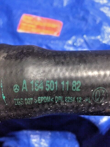 Mercedes W164 ML GL Diesel upper radiator coolant hose water pump OEM ...