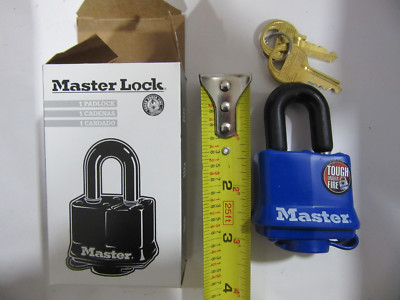 Master Lock 312KA Blue Pad Lock Tough Under Fire Keyed Alike NEW!! Free ...