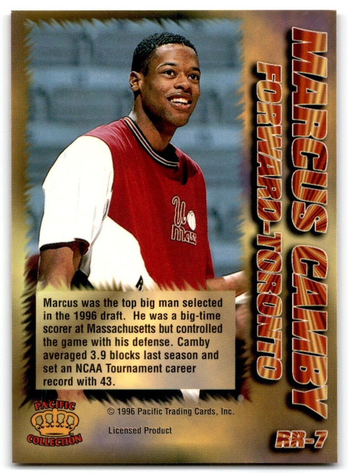 1996-97 Pacific Power Regents of Roundball Marcus Camby Rookie UMass ...
