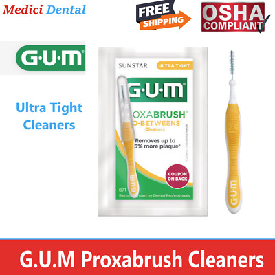 GUM Proxabrush Go-Betweens Cleaner Angled Interdental Brush Plaque ...