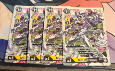 x4 Playset Digimon Dimensional Phase METALETEMON BT11-044 Yellow/Black ...