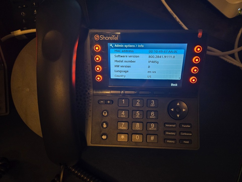 Lot of 3 Shoretel IP485G (485G) Color Display 8-Line Office Phone | eBay