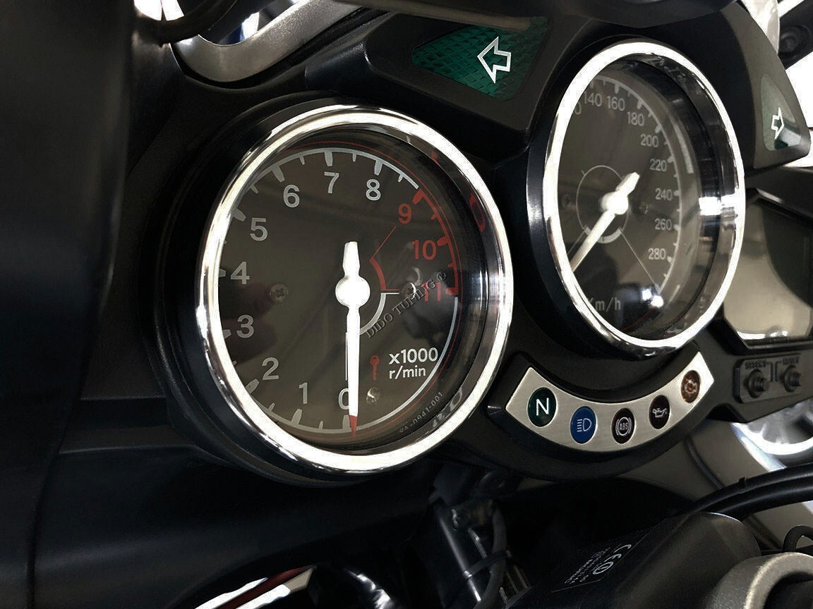 For YAMAHA FJR 1300 Dash Instrument Chrome Rings Polished Aluminium ...