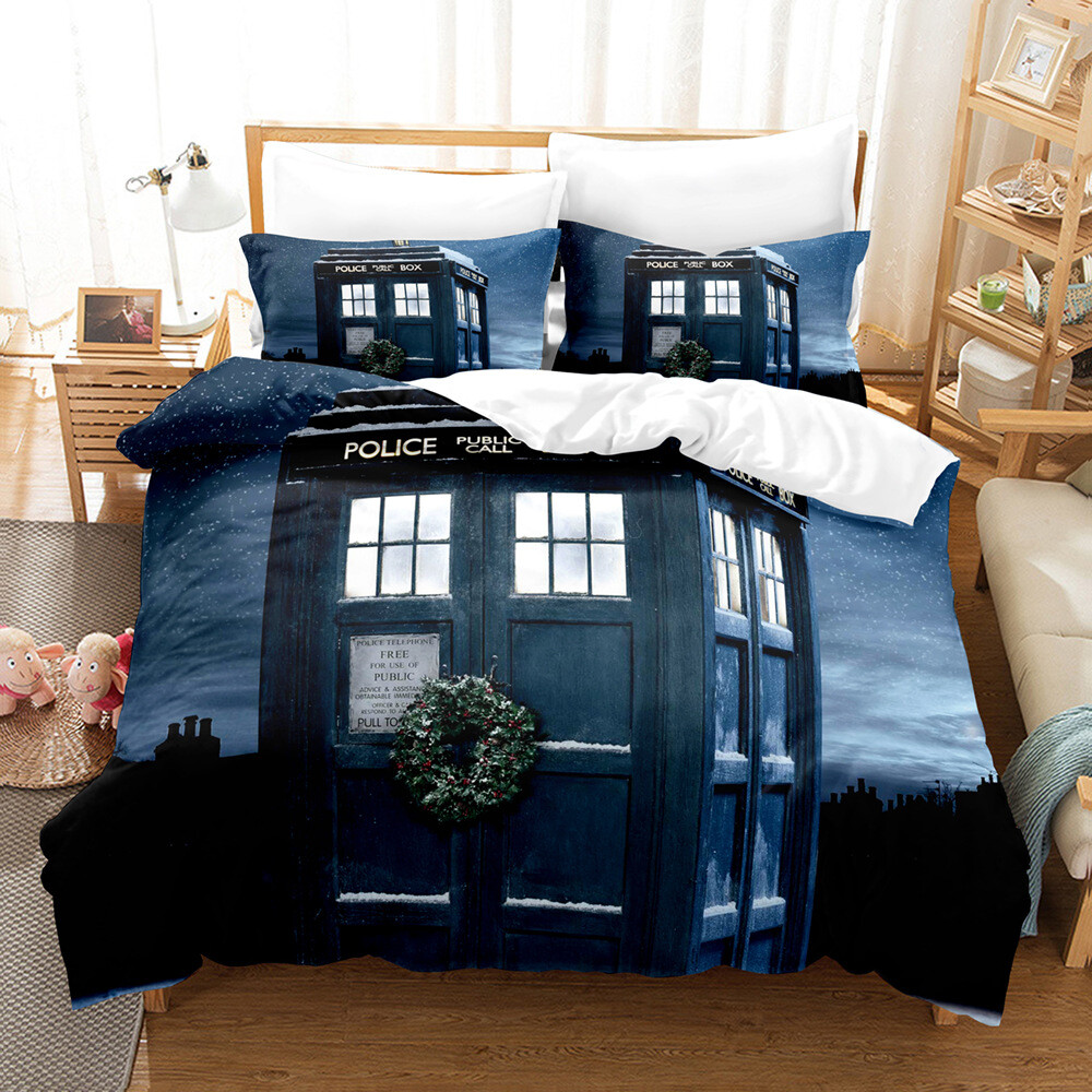 Doctor Who Quilt Duvet Doona Cover Pillowcase Bedding Set Single Double ...