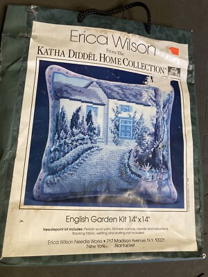 Erica Wilson Katha Diddel Home English Garden Needlepoint Kit Rare ...
