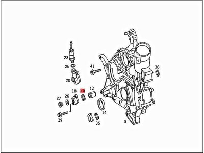Genuine MERCEDES Cap on timing case Sealing shim 1121840280 | eBay