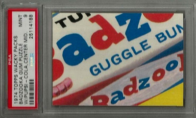 1974 Topps Wacky Packages Badzooka Gum Puzzle Center Middle w/ Pupsi ...