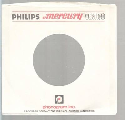 Company Sleeve 45 PHILIPS / MERCURY / VERTIGO White w/ Grey & Red ...