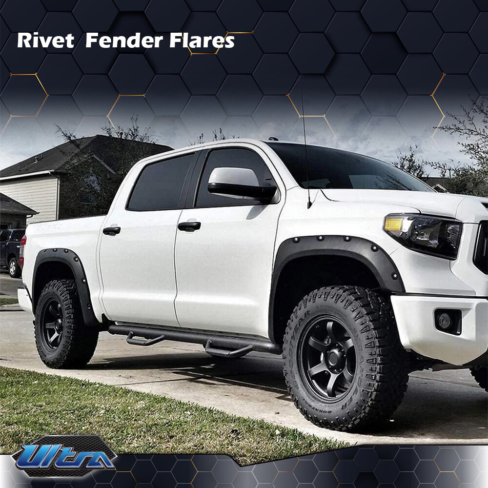 Fender Flares Textured Pocket Rivet Style Fit For 07-13 Toyota Tundra ...