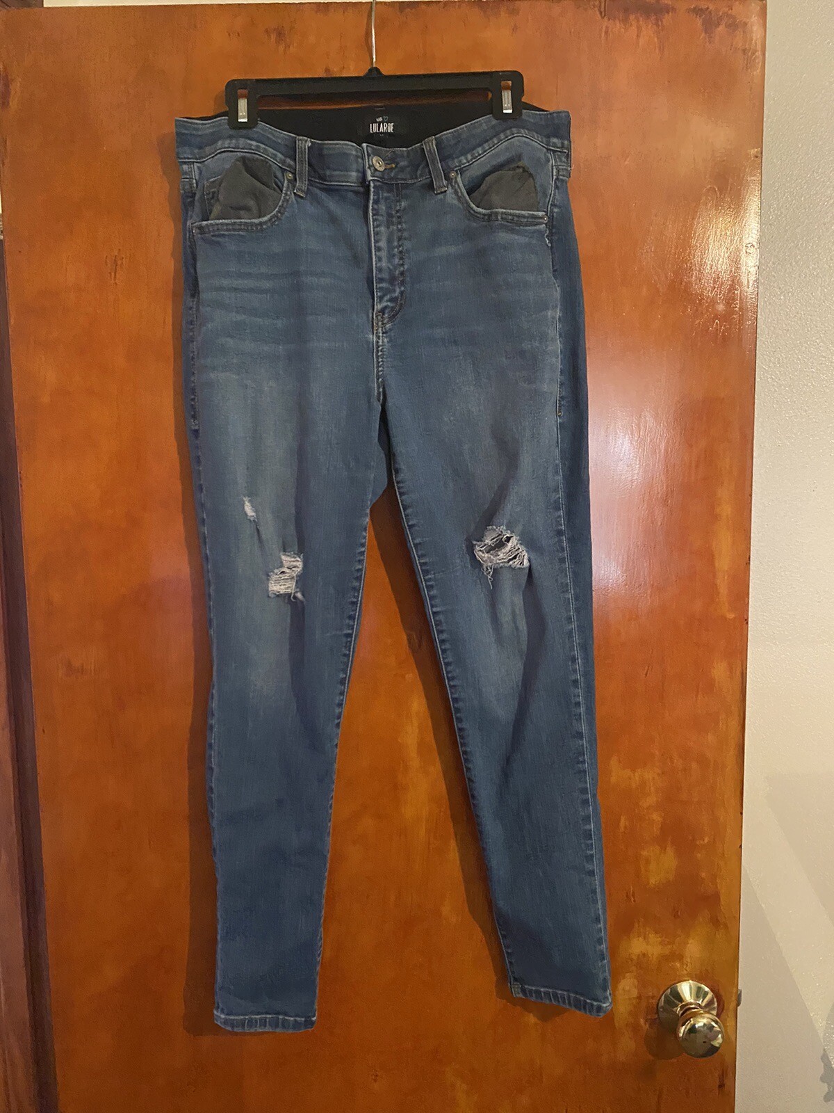 Lularoe Distressed Medium Wash Skinny Leg Denim Size 32 | eBay
