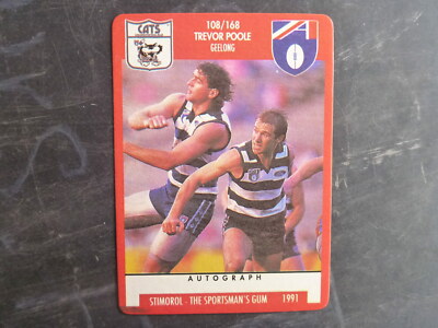 TREVOR POOLE GEELONG 1991 STIMOROL AFL CARD | eBay Australia