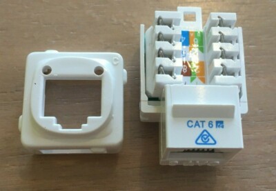 NEW KRONE KEYSTONE CLIPSAL STYLE CAT-6 CAT6 JACK MODULAR SOCKET RJ45 ...
