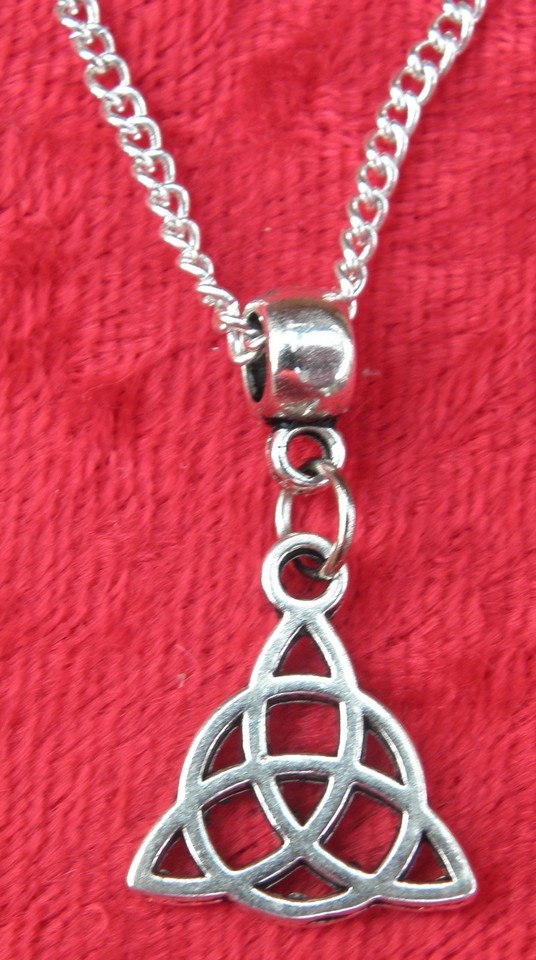 Celtic Knot Pendant Necklace 18 or 24" Inch Triangle Trinity Charm | eBay