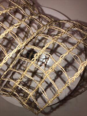 Open Weave Window Pane Natural Burlap Ribbon for Bows/Wreaths/Crafts 2. ...