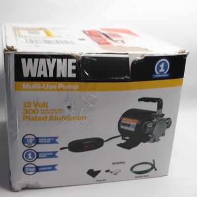 Wayne PC1-12V Multi-Use Pump Transfer 350 Gallons Per Hour 57716-WYN1 ...