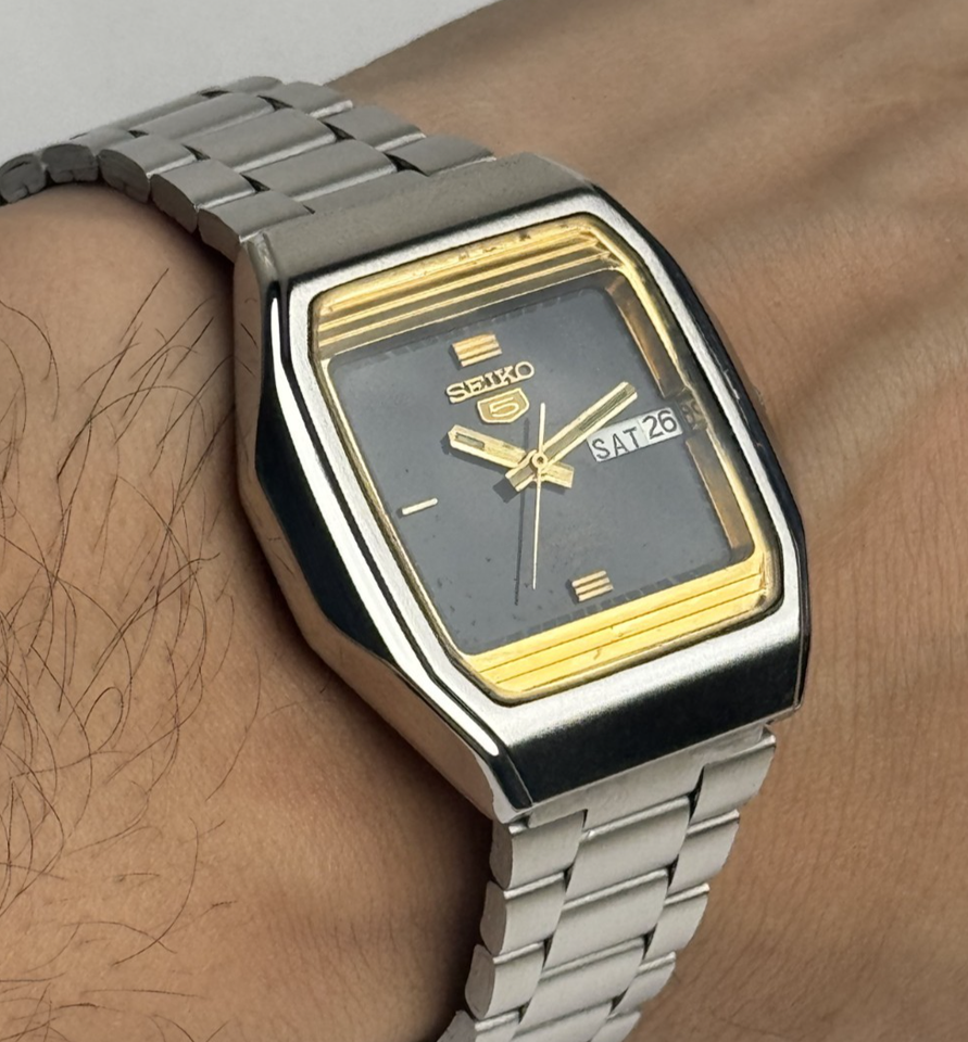 TV Shape Seiko 5 Vintage Automatic 23J Analog Day/Date Men's Wrist ...