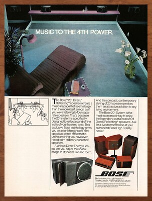 1982 Bose Speakers Vintage Print Ad/Poster 80s Retro Wall Bar Art Decor ...
