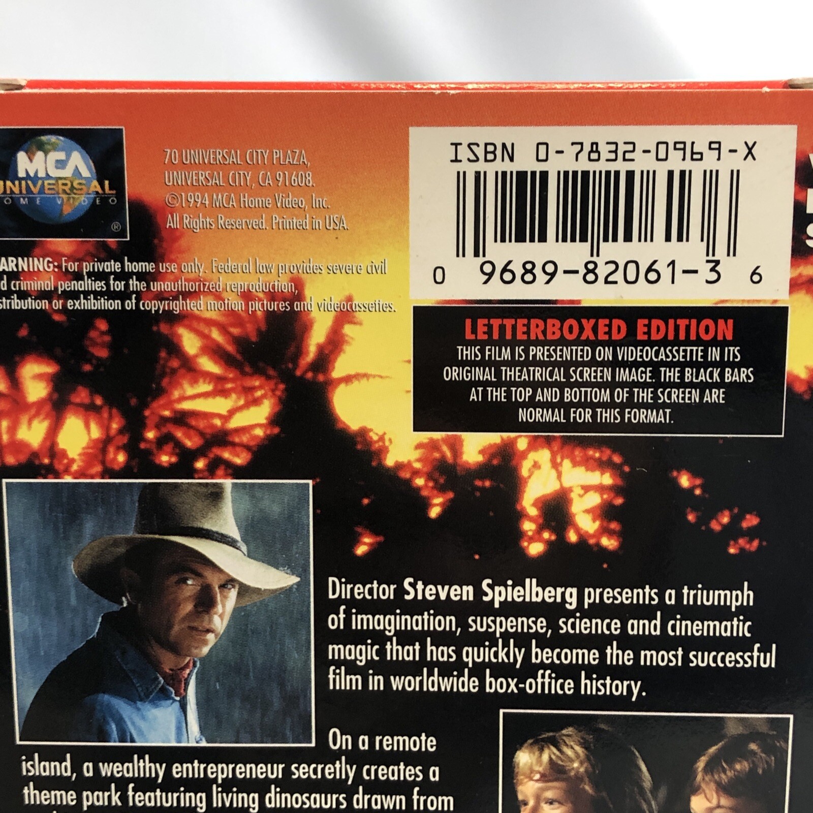 RARE Jurassic Park - Letterbox Edition VHS Steven Spielberg Vintage VHS ...
