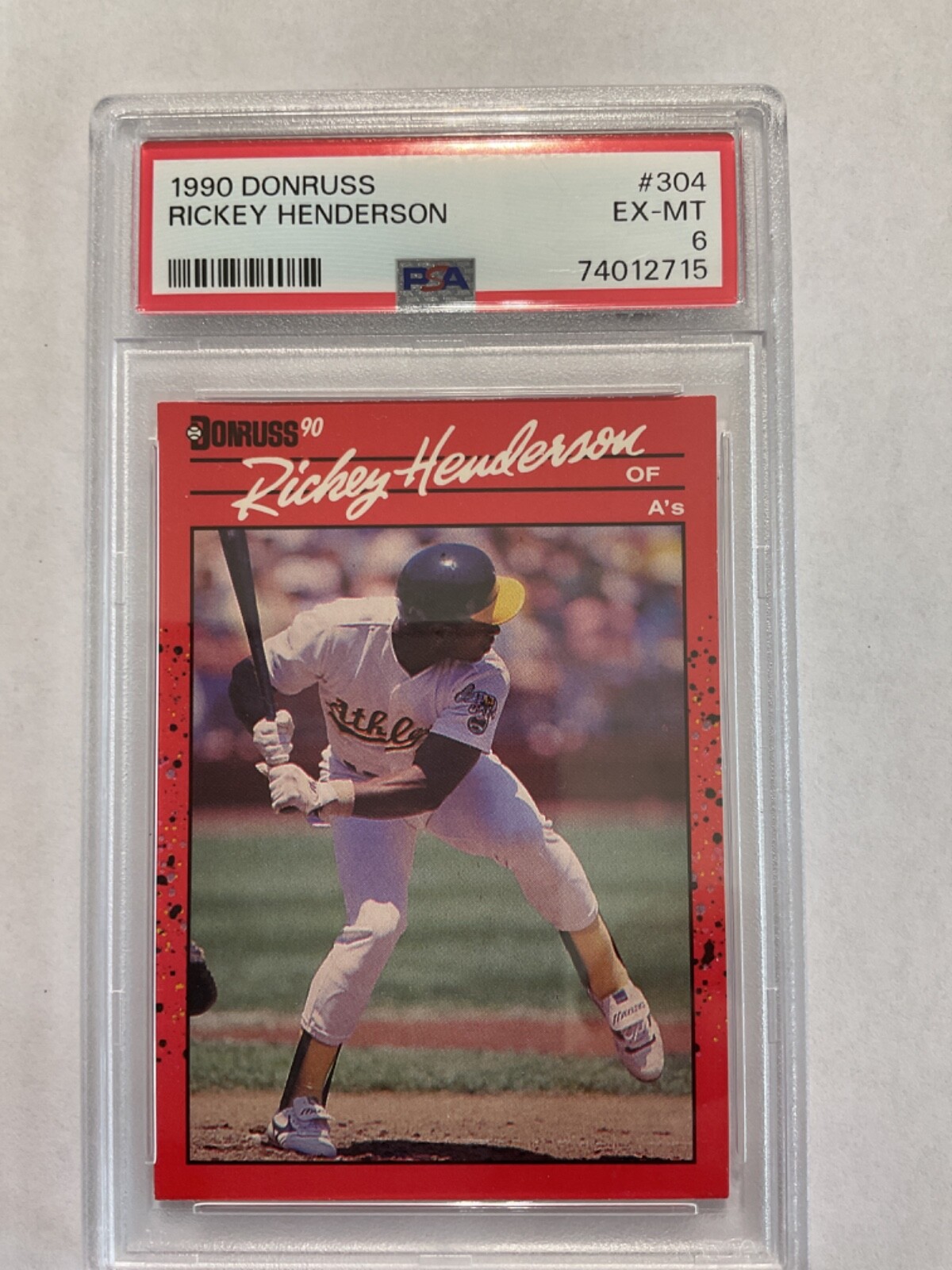 PSA 6 EX-MT 1990 Donruss Rickey Henderson 304 HOF | eBay