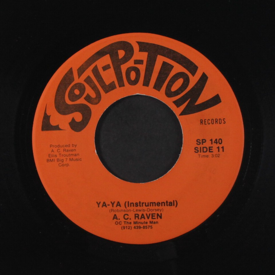 A.C. RAVEN: ya-ya SOUL-PO-TION 7" Single 45 RPM | eBay