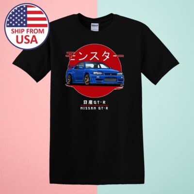 Skyline GT-R JDM Legend Japan Racing Car Men's Black Size S-5XL | eBay