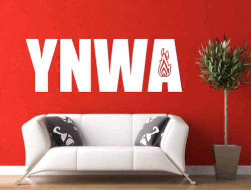 Liverpool FC Wall Decal/Sticker - One Colour YNWA (You'll Never Walk ...