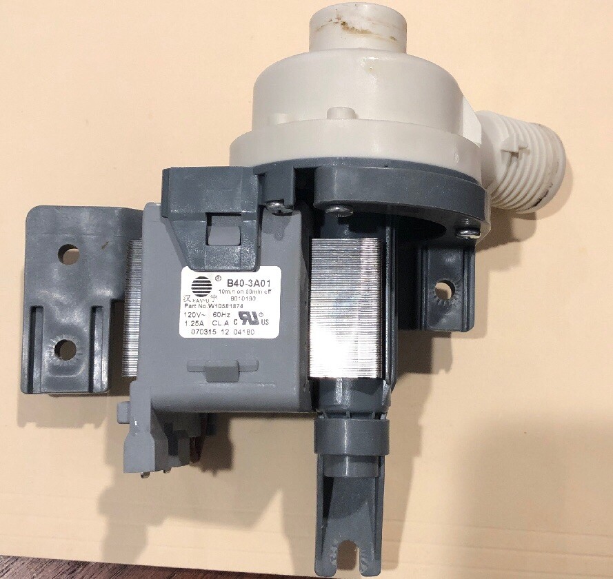 W10581874 WPW10581874 OEM Whirlpool Washer Drain Pump w10581874 ...