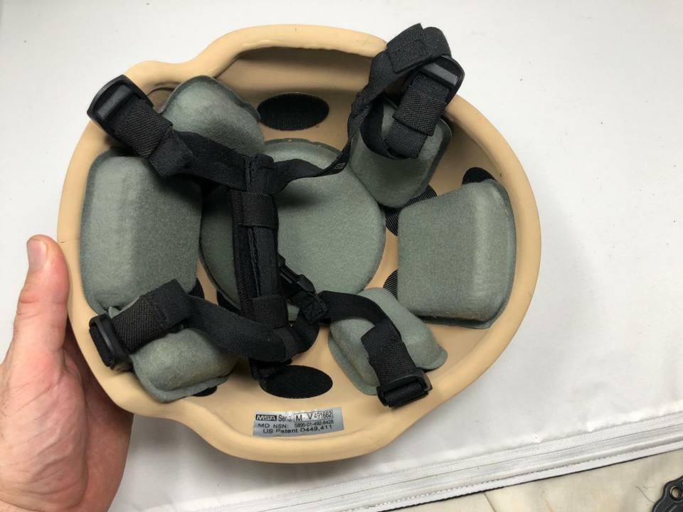 New MSA Tan TC2002 Helmet ACH MICH "GunFighter" Medium | eBay