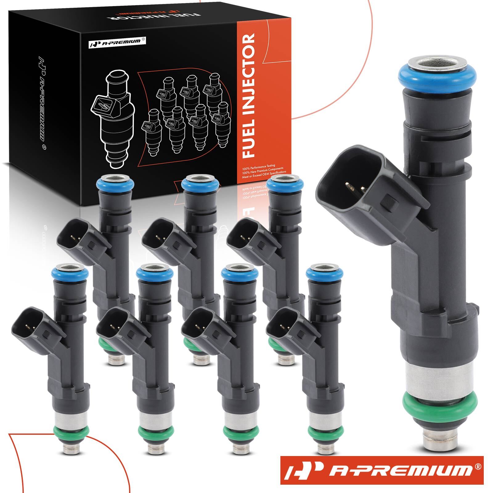 8pcs New Black Fuel Injector for Ford F-150 Mustang 2011-2015 V8 5.0L ...