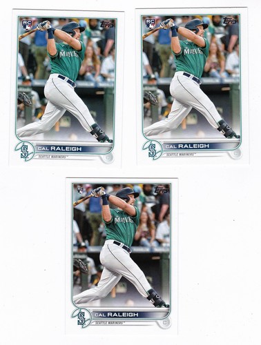 Cal Raleigh ROOKIE 3 CARD LOT 2022 Topps #277 Seattle Mariners RC | eBay