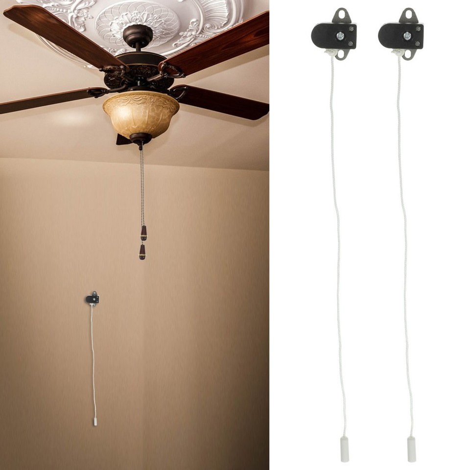 2pcs Bathroom Light Pull Cords Fitting Wall Lamp Pull Ropes Wall Lamp ...