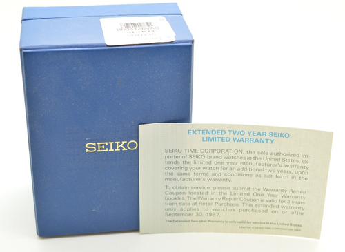 SEIKO Empty Watch Box Blue Presentation Watch Bracelet Case SNDY16 ...
