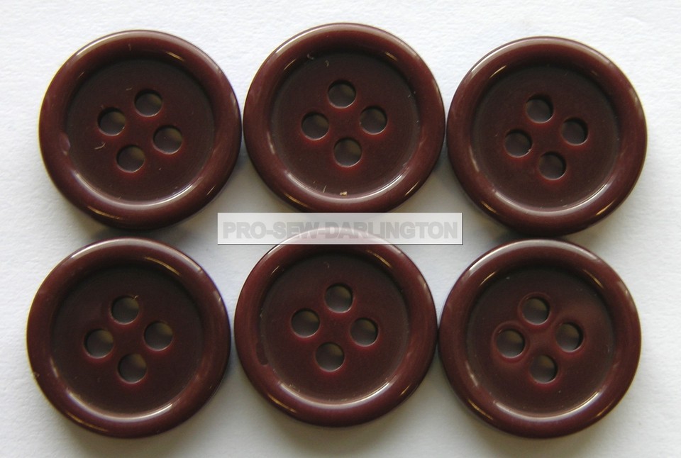 6 Round Coat Buttons ( Choice Of Size & Colour ) | eBay UK