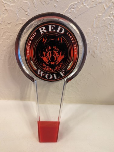 Vintage RED WOLF ROASTED MALT LAGER BEER Keg Tap Handle 7” | eBay