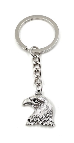 Keychain Eagle Owl Head Silver Metal Pendant Charm | eBay