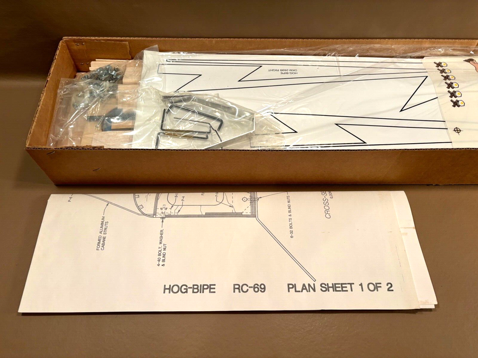 Excellent Sig "Hog-Bipe" Bi-Plane Radio Control Model Airplane Kit | eBay