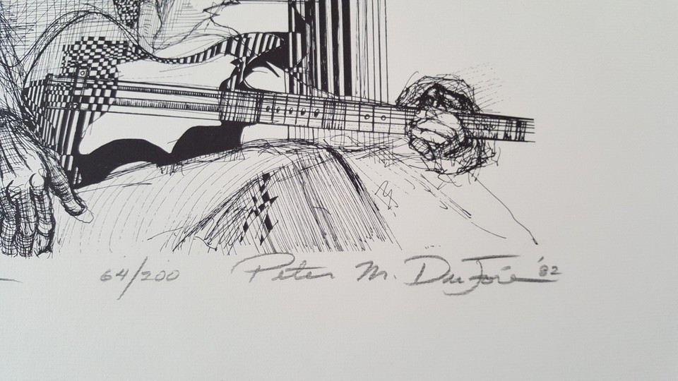 VERY NICE 1982 Peter M. DuFore Print - "GOSPEL RHYTHMS" - '82 - 64/200 ...