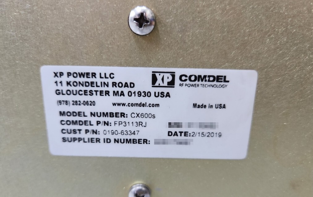 CX600s FP3113RJ 0190-63347 XP POWER LLC 11 KONDELIN ROAD | eBay