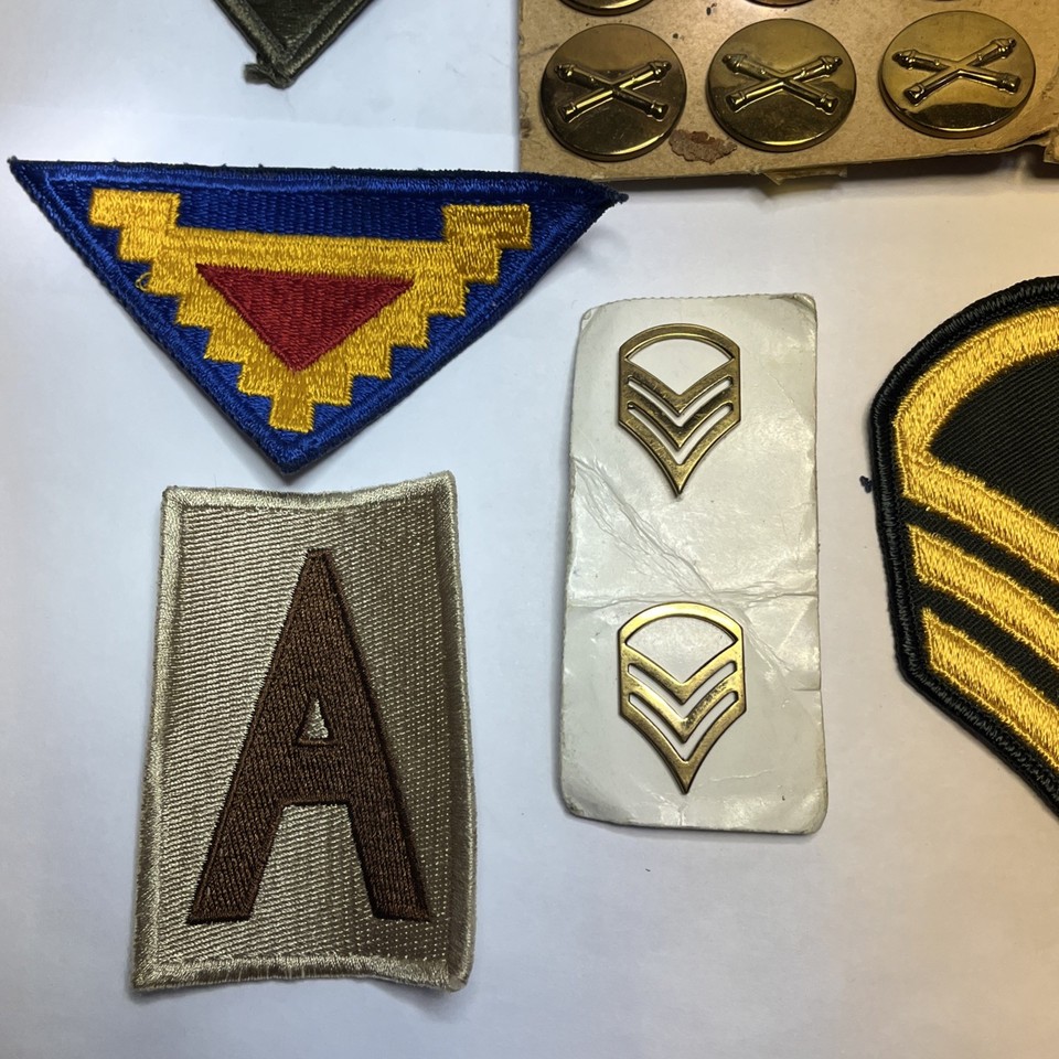 A Lot Of Military Patches And Uniform Pins | eBay