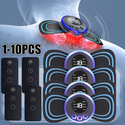 Portable Mini Electric Neck Back Massager Cervical Massage Patch ...