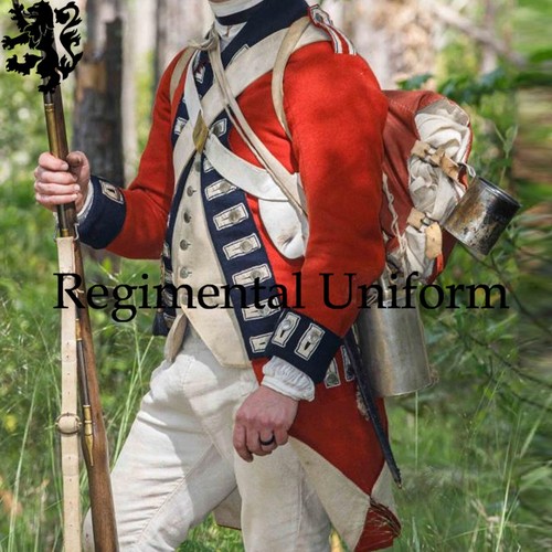 Reenactor Revolutionary War Era Regiment British Soldier Coat Red Wool ...