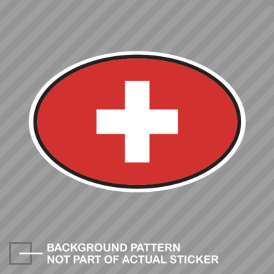 Switzerland Oval Sticker Decal Vinyl Swiss Country Code euro CH v7 | eBay