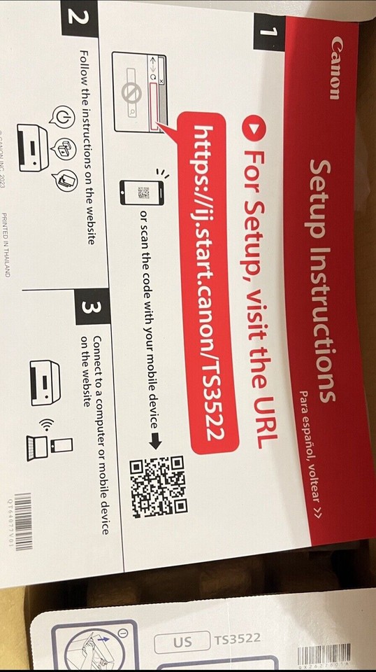 New Canon PIXMA TS3520 (3322) All in One Printer-Wireless-Print-Red Box ...