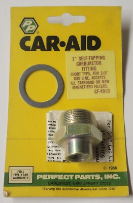 Self-Tapping 1" Carburetor Fuel Inlet Damaged Thread Bypass Fitting ⅜ ...