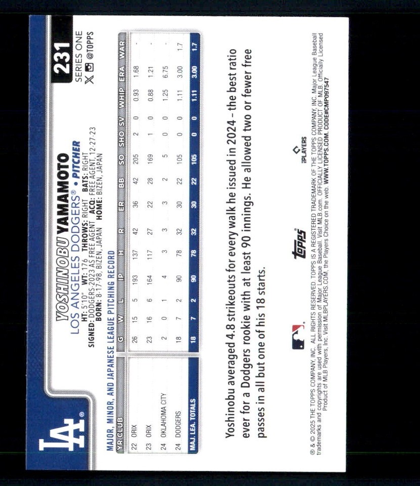 2025 Topps Series 1 Baseball (#176-#350) You Pick - Complete your set! | eBay