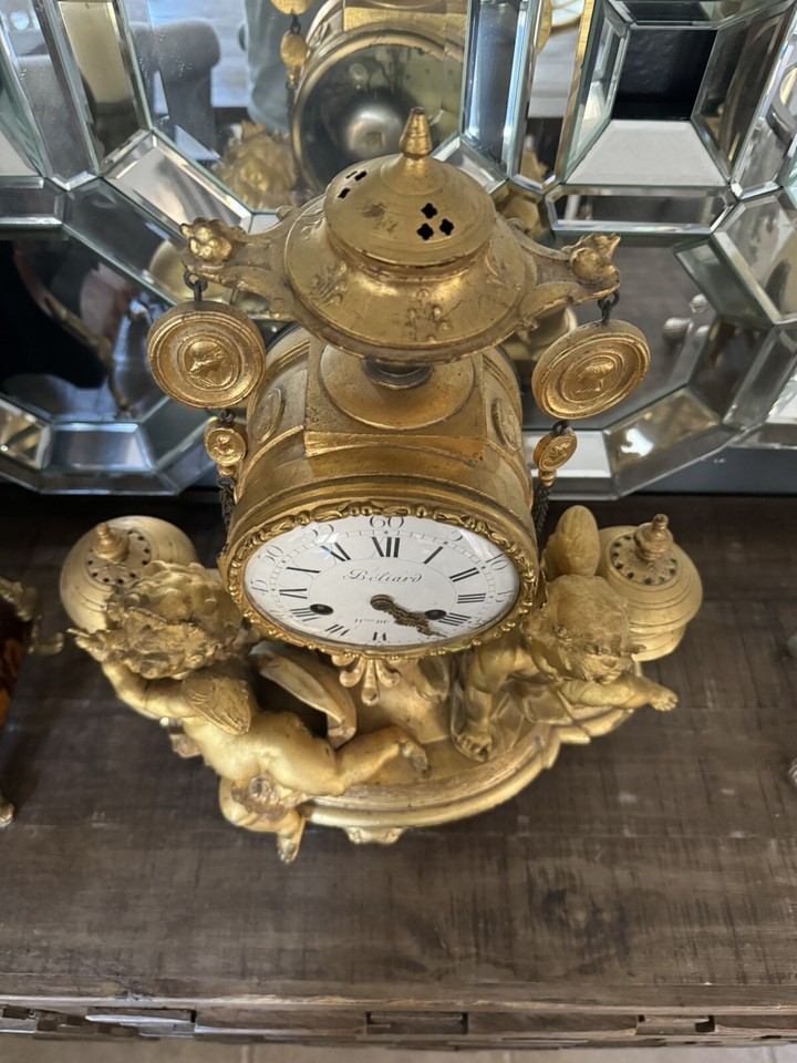 FRENCH LOUIS XVI BRONZE CLOCK, 18TH CENTURY By Julien Beliard Horlogier ...