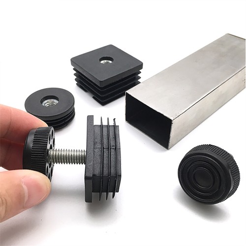 Square M8 Threaded End Cap Tube Inserts With Adjustable Height Table ...