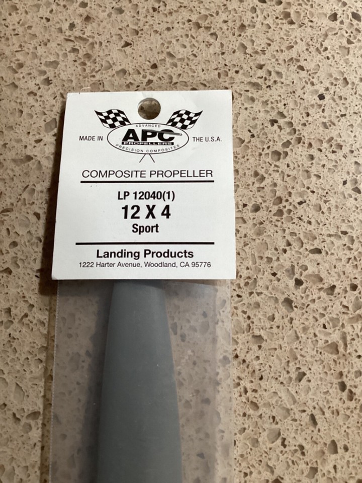 RC APC Grey Composite Propeller 12 x 4 Sport | eBay