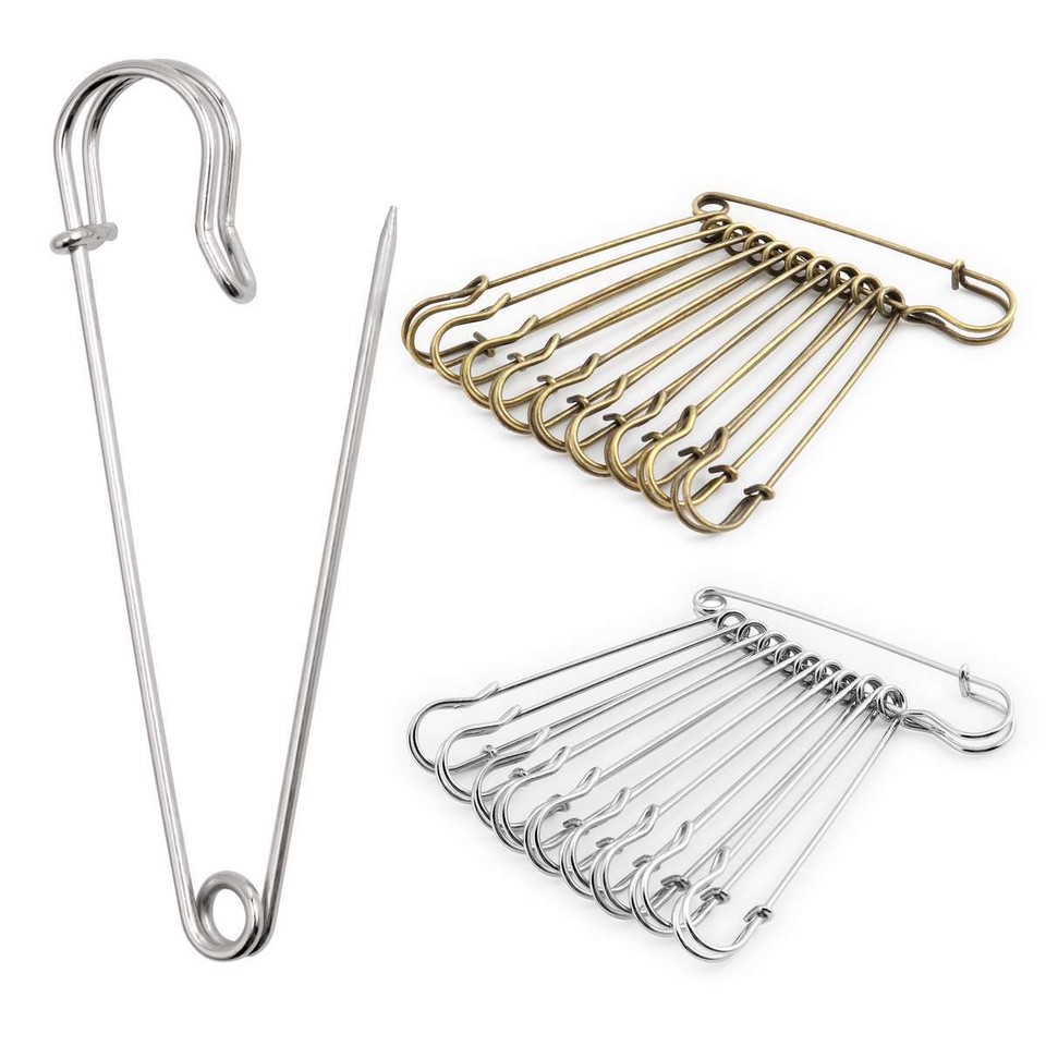 Multi-Purpose Safety Pins Large Heavy Duty Safety Pin 2.8in Blanket DIY ...