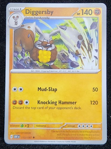 Diggersby 113/197 Non Holo UnCommon Obsidian Flames Pokémon | eBay